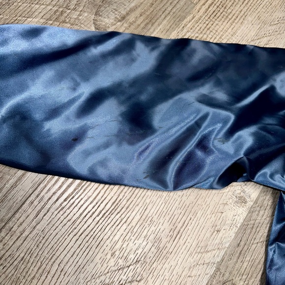 Vintage | Jackets & Coats | Vintage Jostens Navy Blue Satin Varsity ...